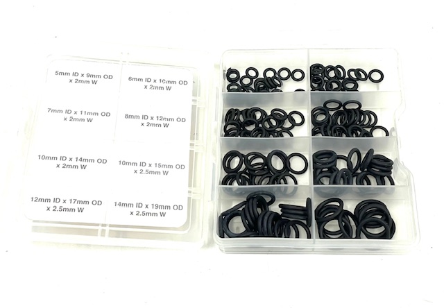 Small Metric O-Ring Assortment in Divided and Marked Case | Slick D.I.Y ...