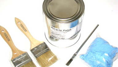Miracle Paint For Permanent Rust Repair QUART Black - Free Brushes and ...