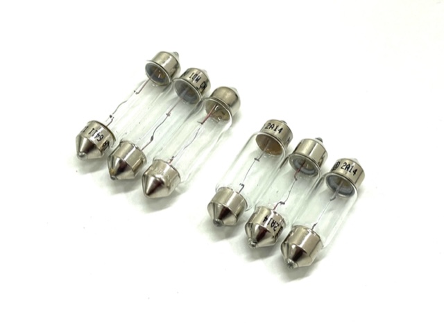 3 Dome and Trunk Light Bulbs + 3 Glove Box and License Light Bulbs ...