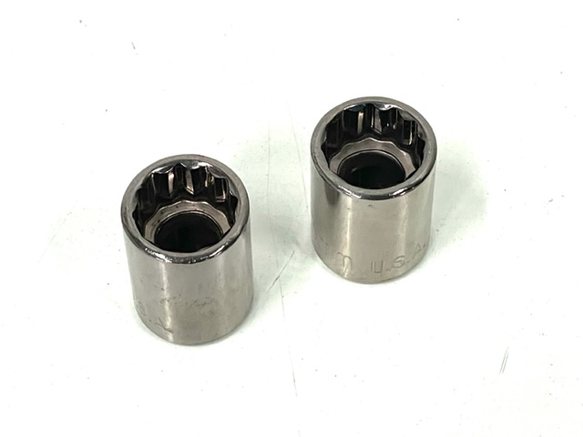 Tall Shoulder Inside Short 13 mm 12 Point 3/8 in Drive Sockets x 2 ...