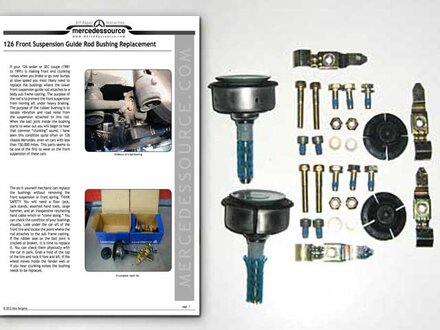 126 Brake Control Rod Ball Joint Bushing Kit (Guide Rod Mounts x 2 ...