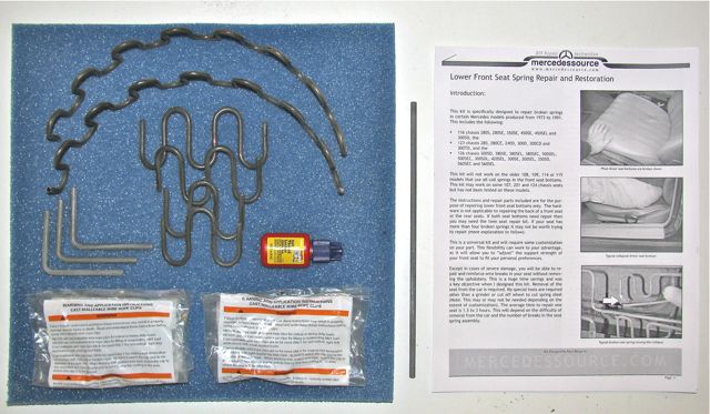 Lower Front Seat Spring Sag Repair and Restoration Kit | MercedesSource ...