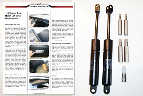 123 300TD Wagon Rear Hatch (tailgate) Strut Kit | Product ...