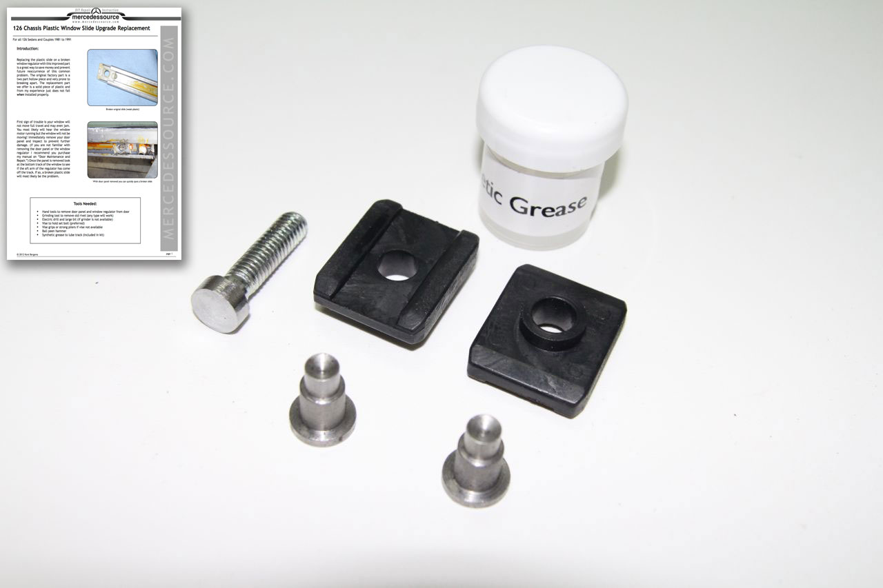 126 Window Regulator Plastic Slide Replacement Kit | MercedesSource ...